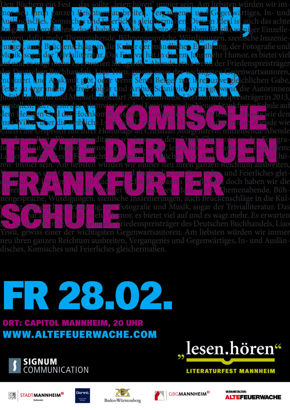 F.W. Bernstein, Bernd Eilert und Pit Knorr lesen komische Texte der ...